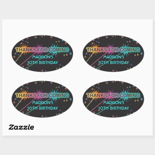 Laser Tag Letters Thank You Favor Sticker | Zazzle