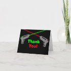 Laser tag Thank you card | Zazzle.com