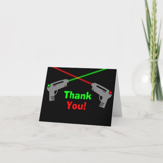 Laser Tag Red Green Thank You | Zazzle.com
