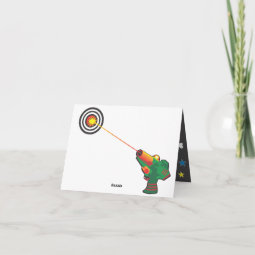 Laser tag Thank you card | Zazzle