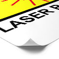 LASER Warning Poster | Zazzle