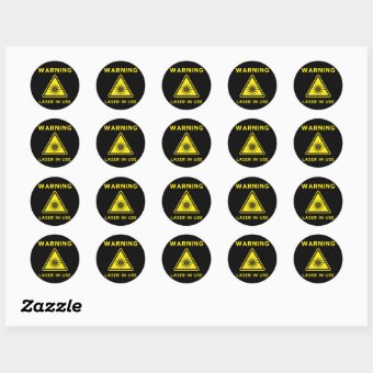 Laser Warning Symbol Sticker | Zazzle