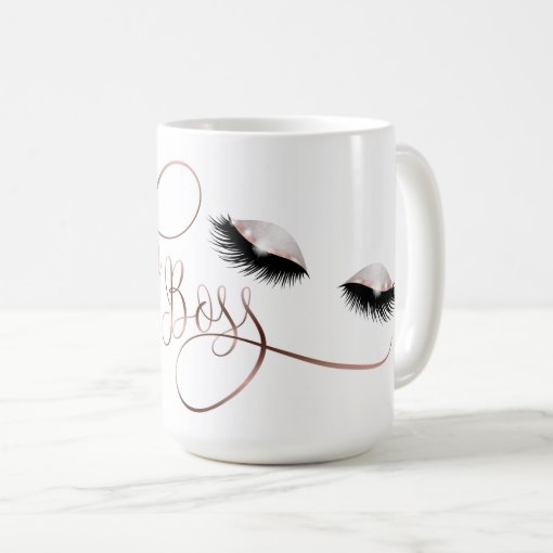 Lash Boss Lash Artist Eyebrow Lashes Rose Gold Coffee Mug | Zazzle