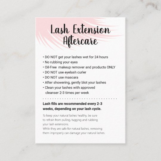 Lash extension aftercare instructions appointment | Zazzle.com