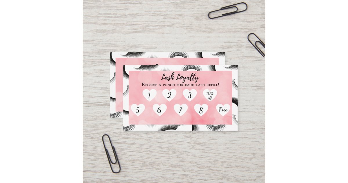 Lash Extension Filler Loyalty Card | Zazzle