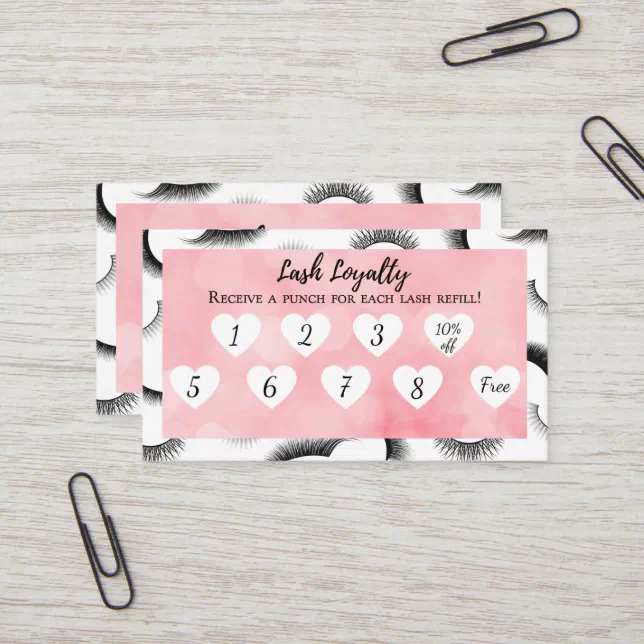 Lash Extension Filler Loyalty Card | Zazzle