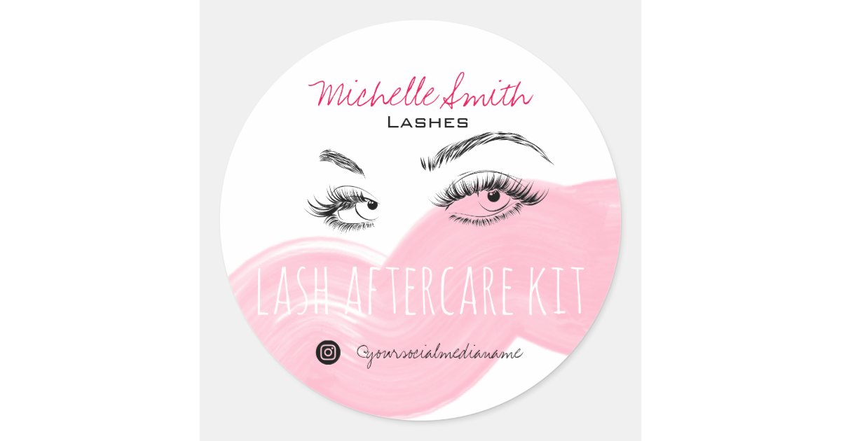 Lash extension Lashes Brow Pink Lash Aftercare Kit Classic Round ...