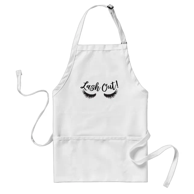 Lash Out Eyelashes Lash Salon Makeup Artist Adult Apron | Zazzle