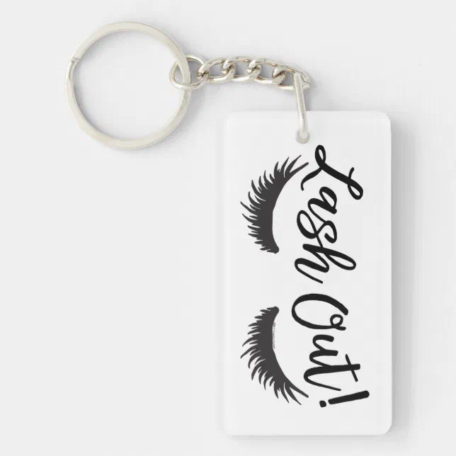 Lash Out Eyelashes Lash Salon Makeup Artist Keychain | Zazzle