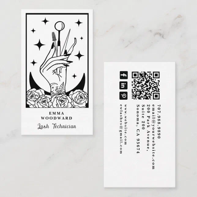 Lash Tech Tarot Business Card | Zazzle