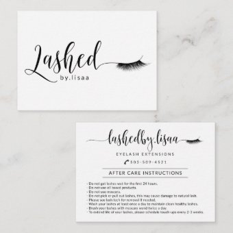 Lashed by Lisa Business Card | Zazzle