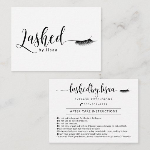 Lashed by Lisa Business Card | Zazzle