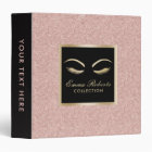 Eyelashes with Gold Glitter Personalized Binder | Zazzle.com
