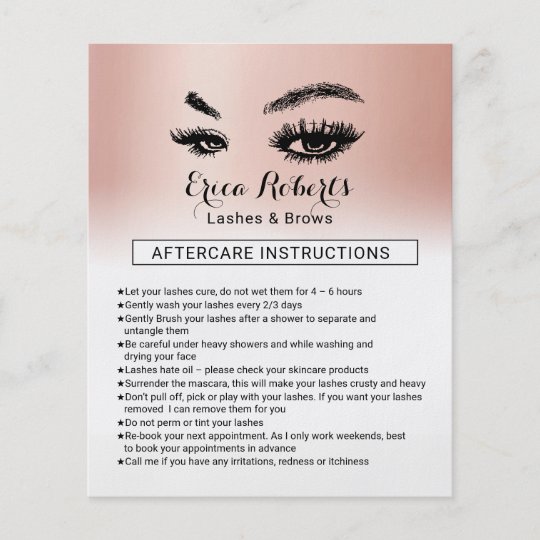 Makeup Aftercare Leaflet - Mugeek Vidalondon