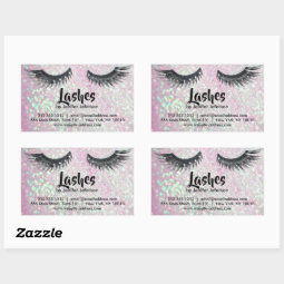 Lashes business card Sticker | Zazzle