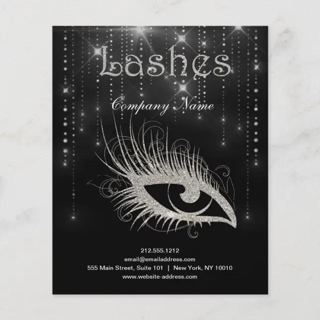 Lashes business personalized flyer | Zazzle