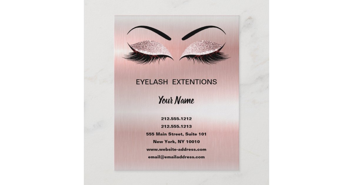 Lashes business personalized flyer | Zazzle