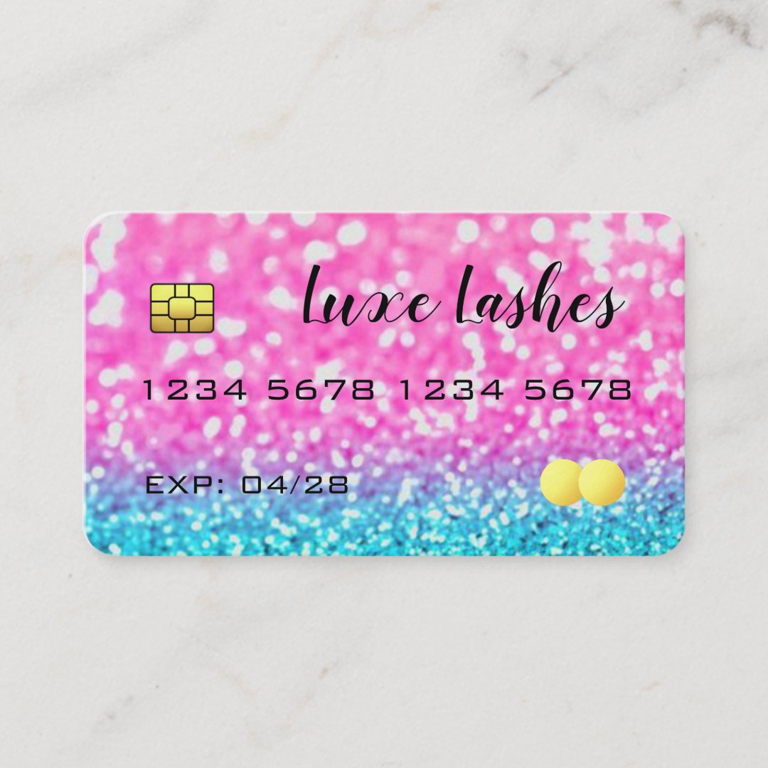 Lashes Credit Card Style Business Cards | Zazzle