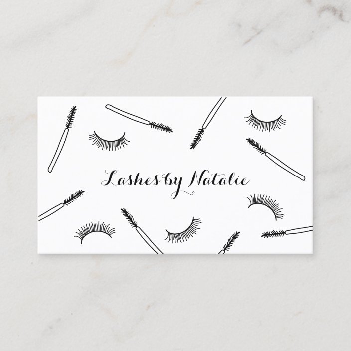 Lashes Makeup Artist Cute Eyelash Salon Business Card | Zazzle.com