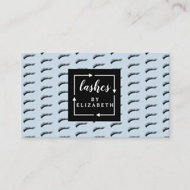 Lashes Pattern Lash Salon Business Card | Zazzle