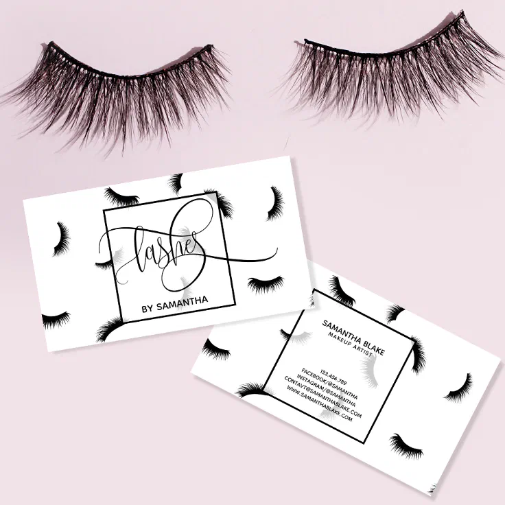Lashes Pattern Lots of Lashes Eyelash Lash Artist Business Card | Zazzle