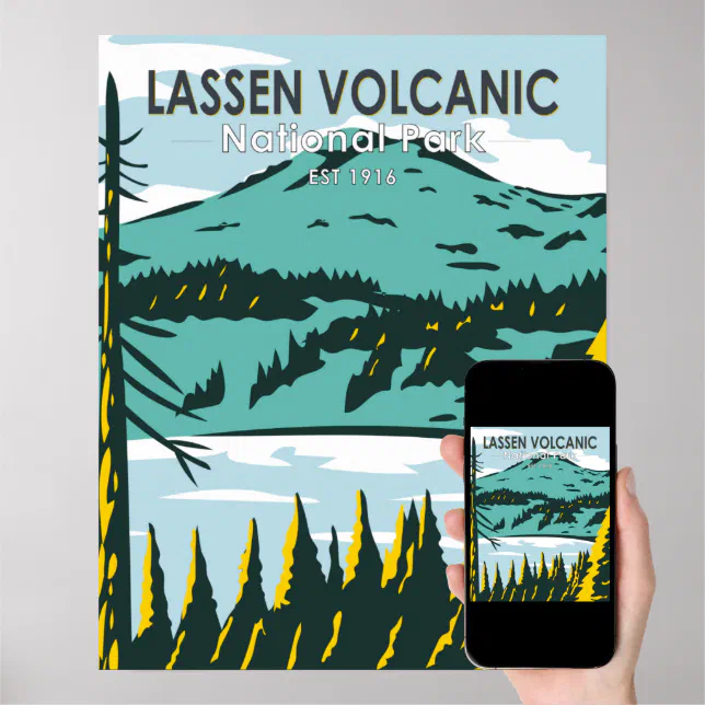 Lassen Volcanic National Park California Vintage Poster | Zazzle