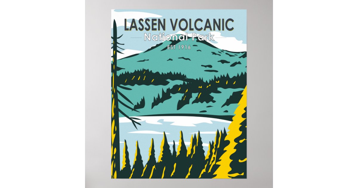Lassen Volcanic National Park California Vintage Poster | Zazzle