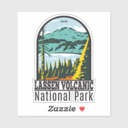 Lassen Volcanic National Park California Vintage Sticker | Zazzle