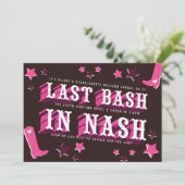 Last Bash In Nash Bachelorette Party Invitation | Zazzle