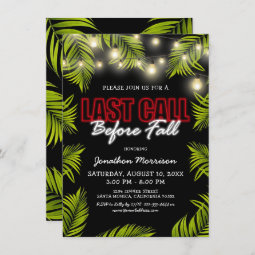 Last Call Before Fall Invitation | Zazzle