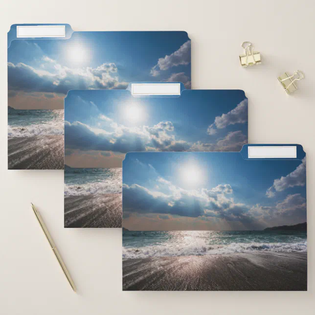 Last Day at the Beach File Folder | Zazzle