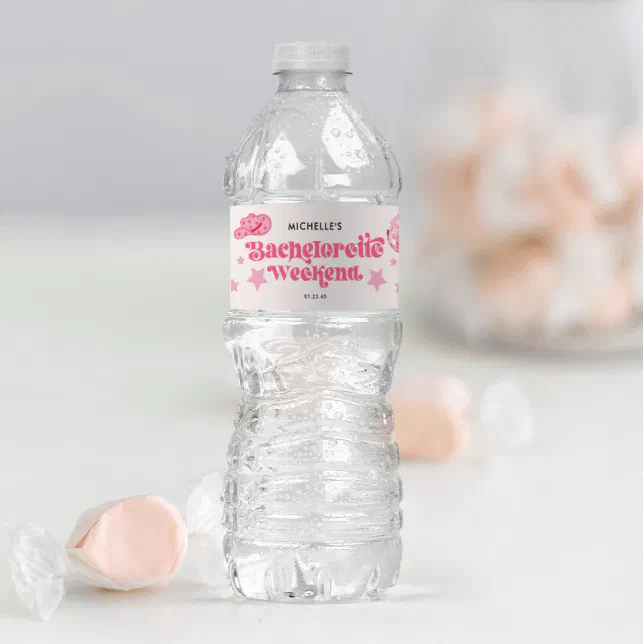 Last Disco Rodeo Bachelorette Party Water Bottle Label | Zazzle