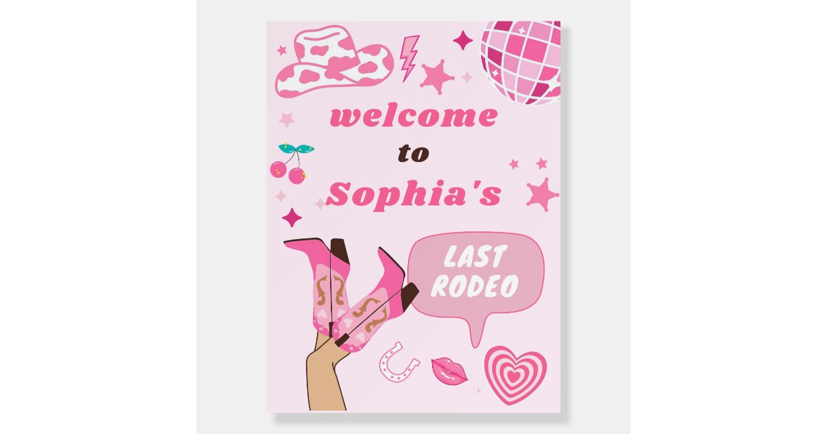 Last Disco Rodeo Bachelorette Party Welcome Sign | Zazzle