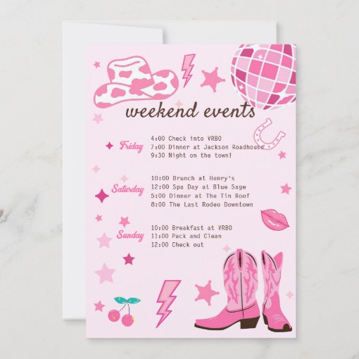 Last Disco Rodeo Bachelorette Weekend Nash Bash Invitation | Zazzle