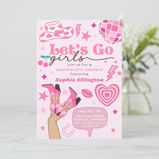 Last Disco Rodeo Bachelorette Weekend Nash Bash Invitation | Zazzle