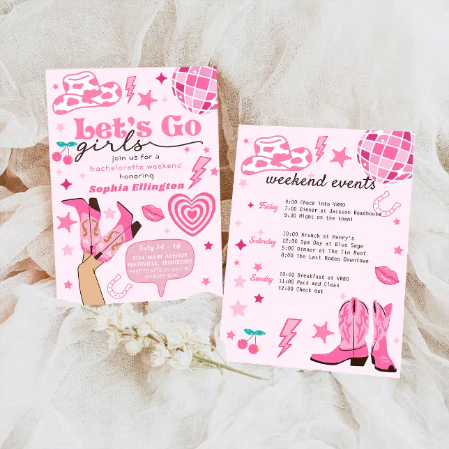 Last Disco Rodeo Bachelorette Weekend Nash Bash Invitation | Zazzle