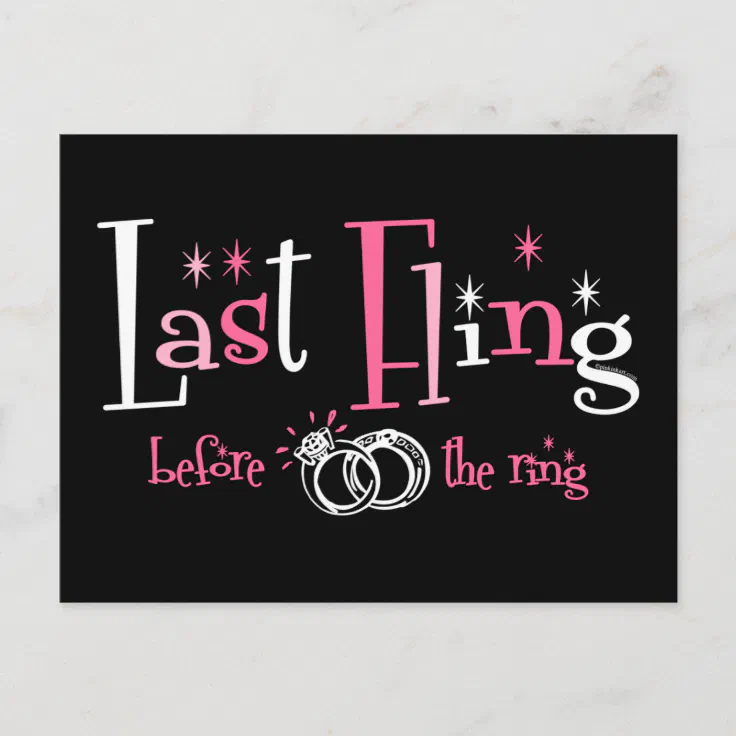 Last Fling Before The Ring Postcard | Zazzle