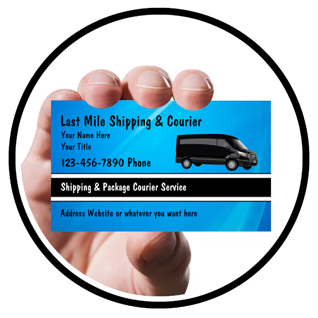 Last Mile Shipping & Courier Business Card | Zazzle