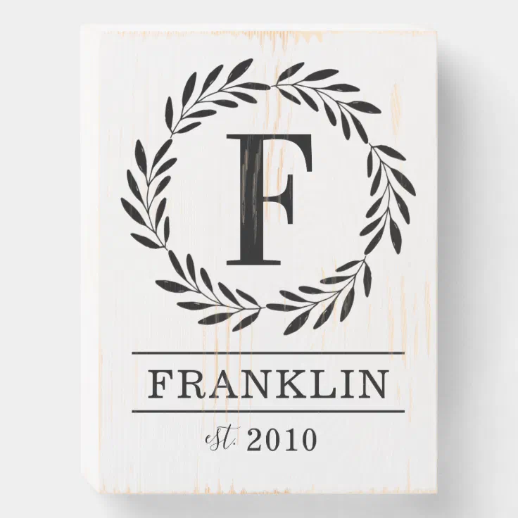 Last name letter sign-personalized last name sign | Zazzle
