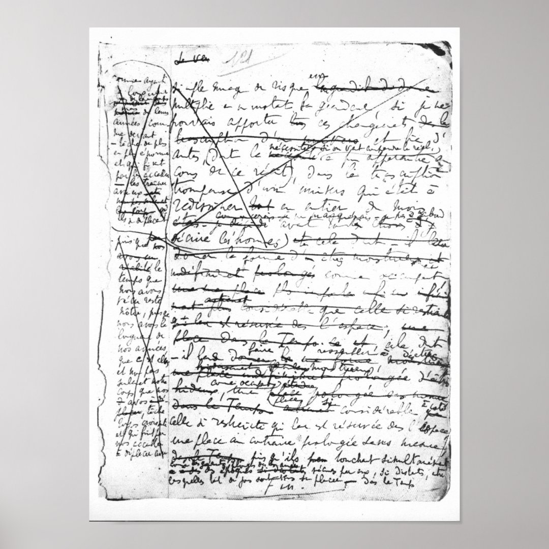 Last page of 'A la Recherche du Temps Perdu' Poster | Zazzle