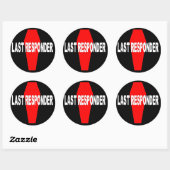 Last Responder Classic Round Sticker | Zazzle