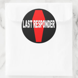Last Responder Classic Round Sticker | Zazzle