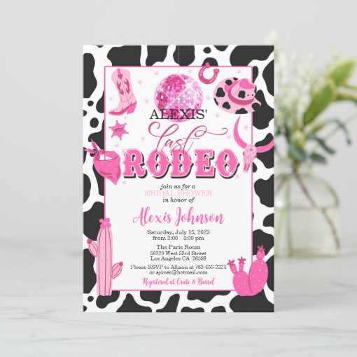 Last Rodeo Bachelorette/Bridal Shower Invitation | Zazzle
