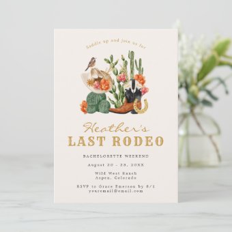 Last Rodeo Bachelorette Invitation | Zazzle