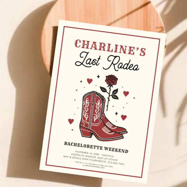 Last Rodeo Bachelorette Weekend Invitation | Zazzle