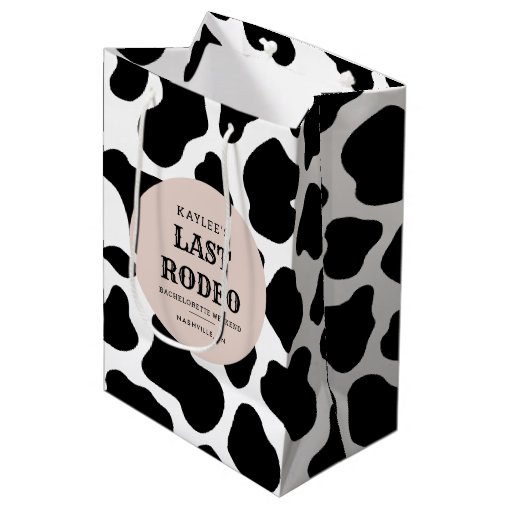 Last Rodeo Cowgirl Bachelorette Weekend Medium Gift Bag | Zazzle