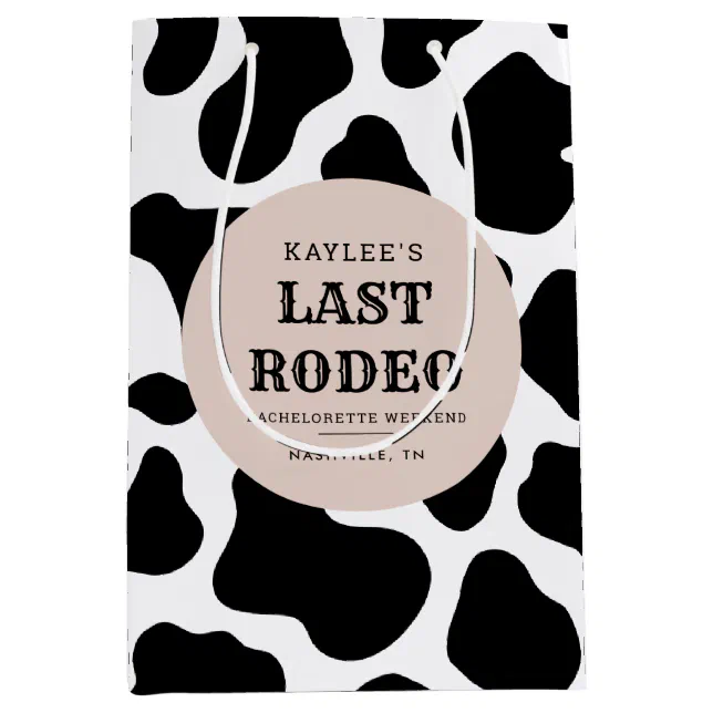 Last Rodeo Cowgirl Bachelorette Weekend Medium Gift Bag | Zazzle