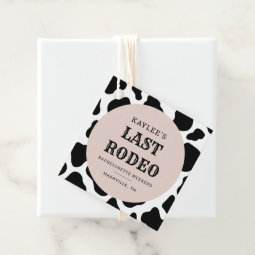 Last Rodeo Cowgirl Bachelorette Weekend Party Favor Tags | Zazzle