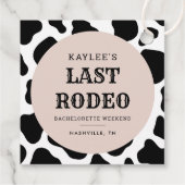 Last Rodeo Cowgirl Bachelorette Weekend Party Favor Tags | Zazzle