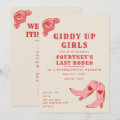 Last Rodeo Giddy Up Bachelorette Weekend Itinerary Invitation | Zazzle